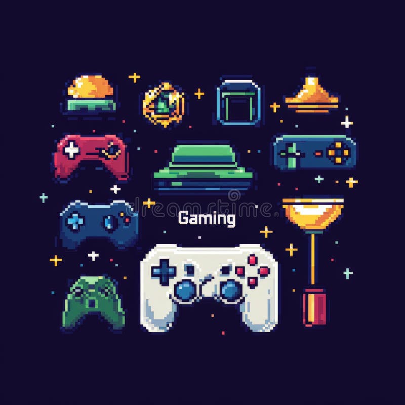 Pixel-style Gaming Controllers and Accessories with a Retro Design ...
