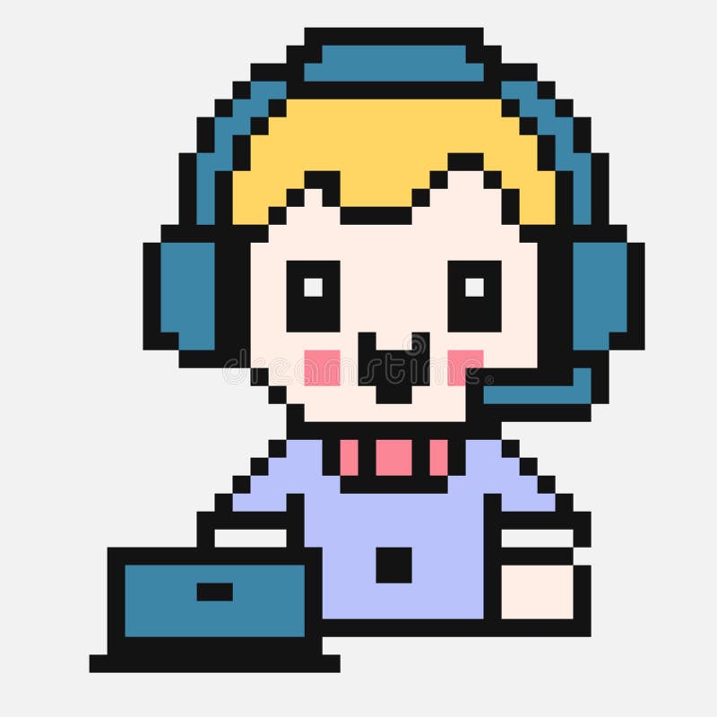 8-bit Pixel Art Help Message in Emergency Glass Box. EPS8 Vector Stock ...