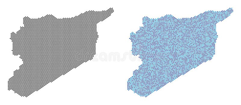 Dotted Syria Map Abstractions Stock Vector - Illustration of national ...