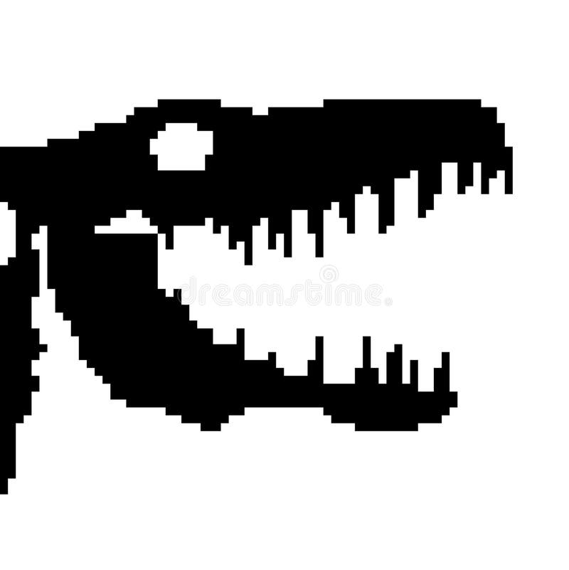 Pixel t rex dinosaur stock vector. Illustration of vector - 358594825