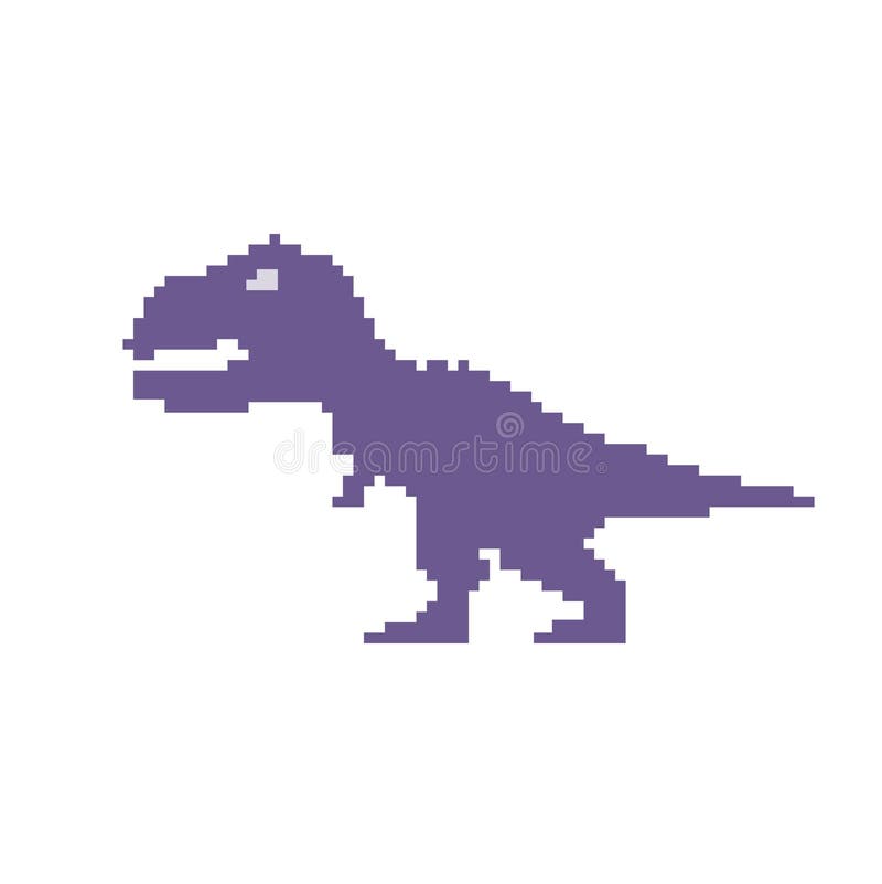 Pixel t rex dinosaur stock vector. Illustration of vector - 364439457