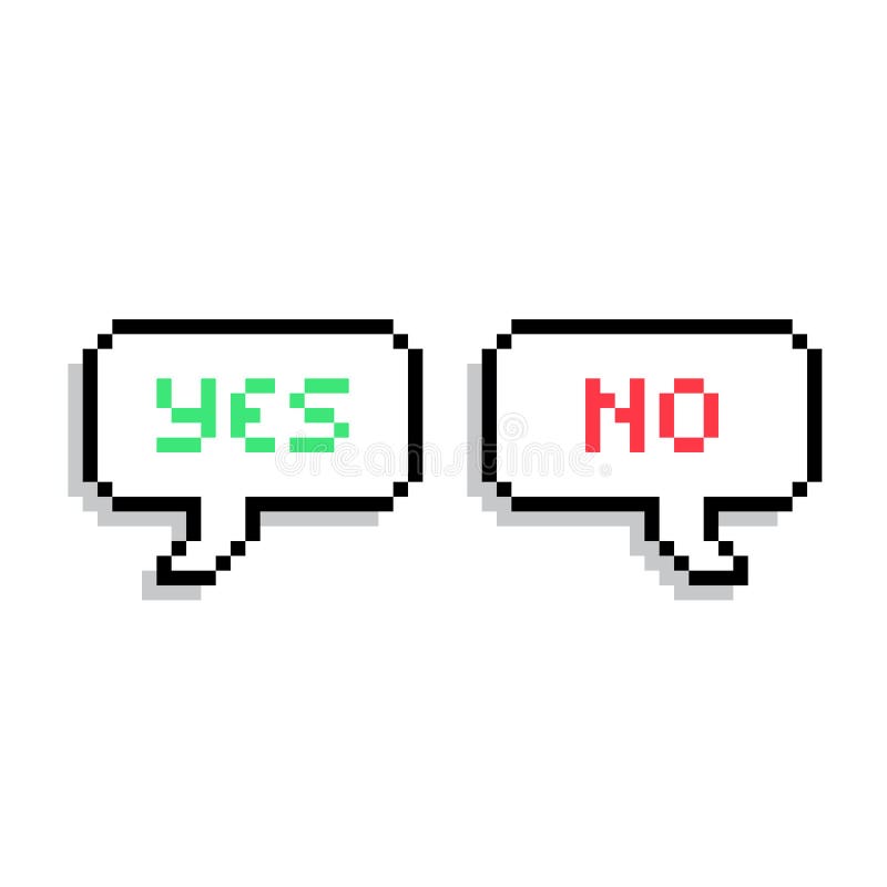 Pixel Text Bubble. Speech Bubble Icon Stock Vector - Illustration of ...