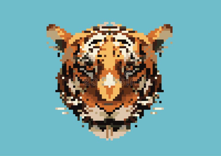 Pixel Tiger Stock Illustrations – 537 Pixel Tiger Stock Illustrations ...