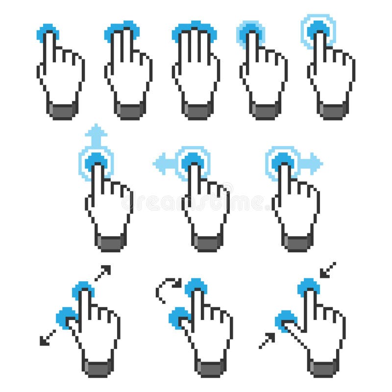 Touch Screen Gesture, Interface Stock Vector - Illustration of point ... Touch Screen Gesture, Interface Stock Vector - Illustration of point ...