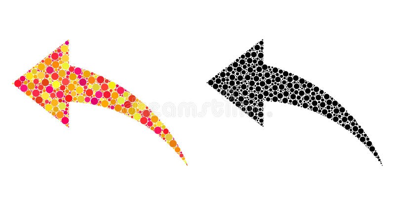 Pixel Undo Mosaic Icons stock vector. Illustration of move - 134883741