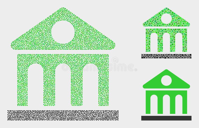Pixel Vector Library Building Icons Stock Vector - Illustration of ...