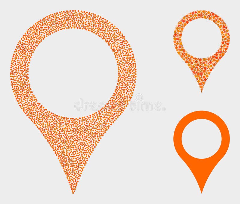 Pixel Vector Map Pointer Icons Stock Vector - Illustration of abstract ...