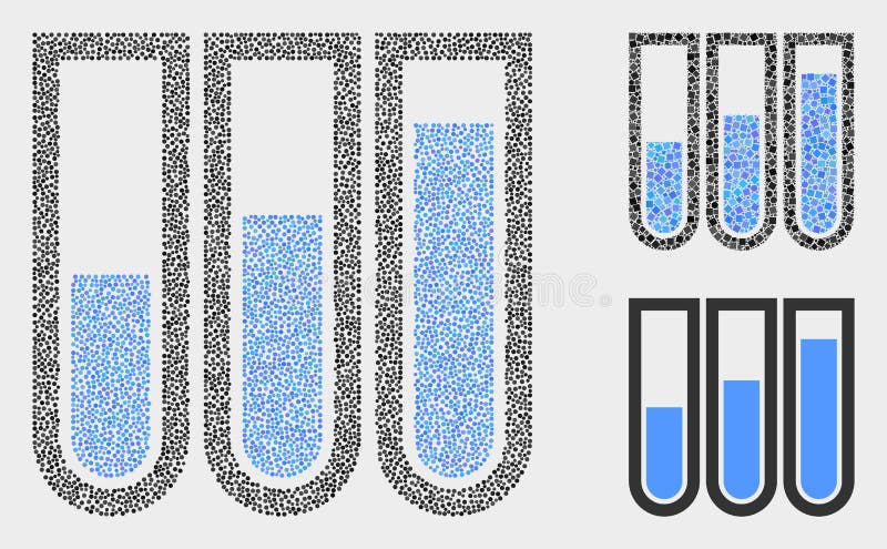 Pixel Vector Test-Tubes Icons Stock Vector - Illustration of dots ...