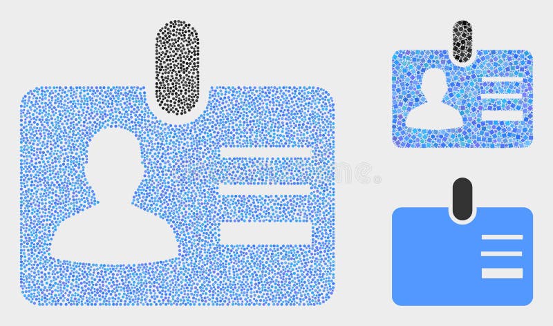 Pixel Vector User Id Badge Icons Stock Vector - Illustration of ...