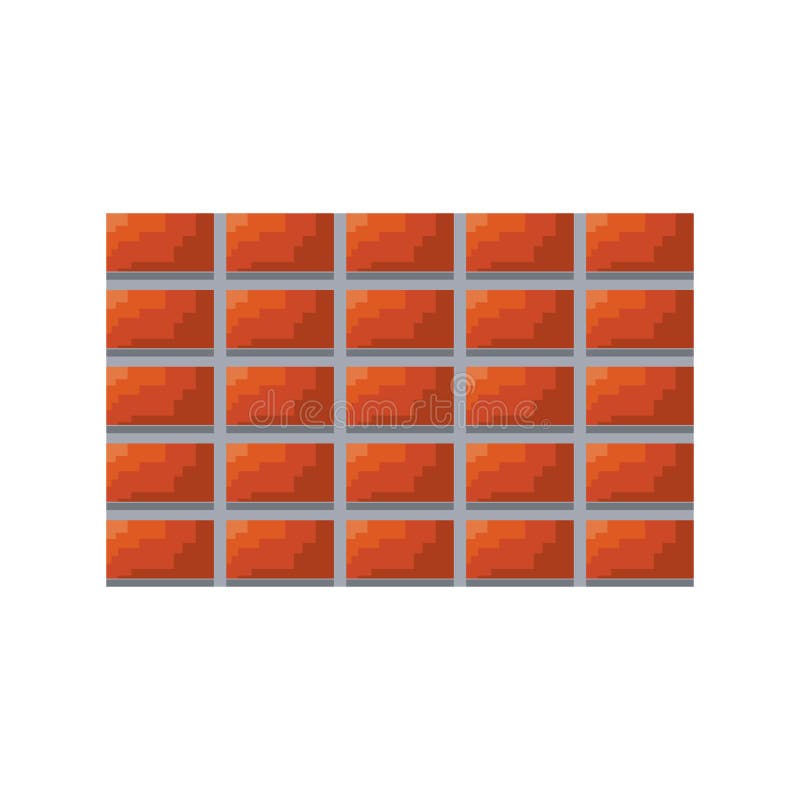 Pixel Brick Wall stock vector. Illustration of platformer - 83695317