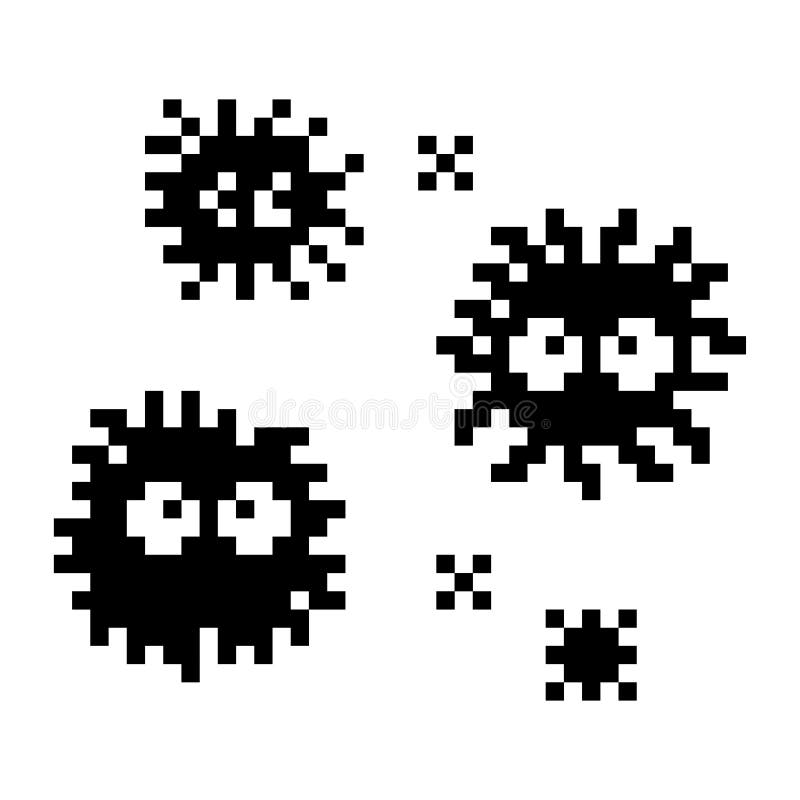 Pixel virus image 8 bit stock illustration. Illustration of ...
