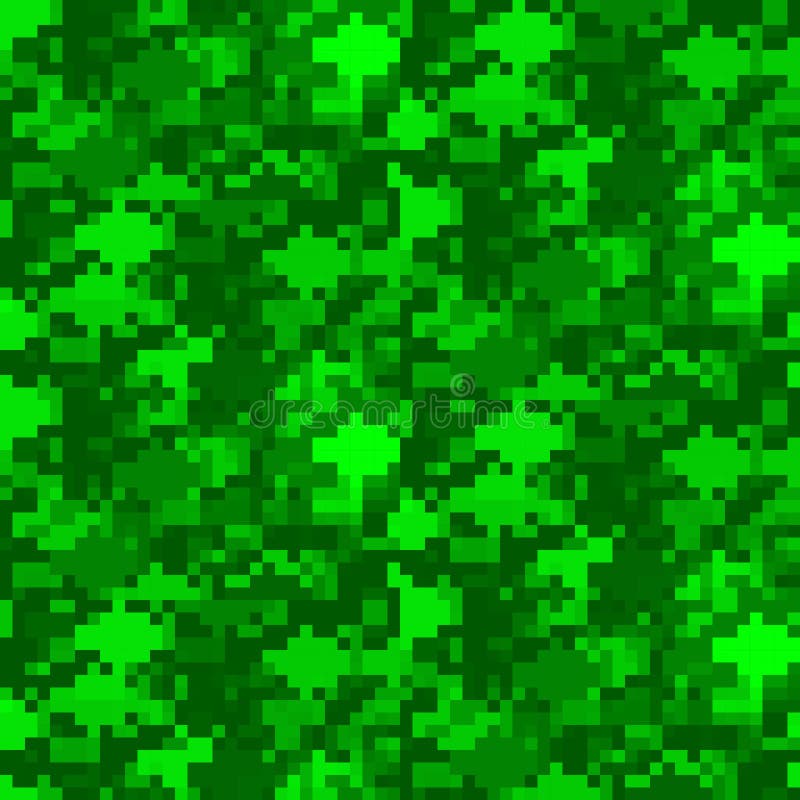 Pixel War Camouflage Pattern Stock Vector - Illustration of green ...
