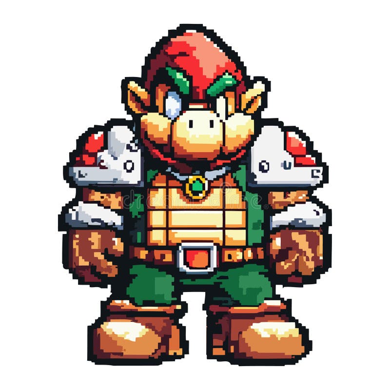 Pixel Warrior in Armor Costume. Stock Vector - Illustration of armored ...