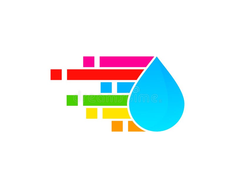 Pixel Water Icon Logo Design Element Stock Vector - Illustration of ...