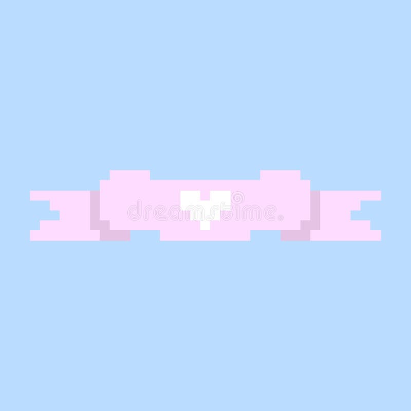 Pixel wedding ribbons stock illustration. Illustration of pixelated ...