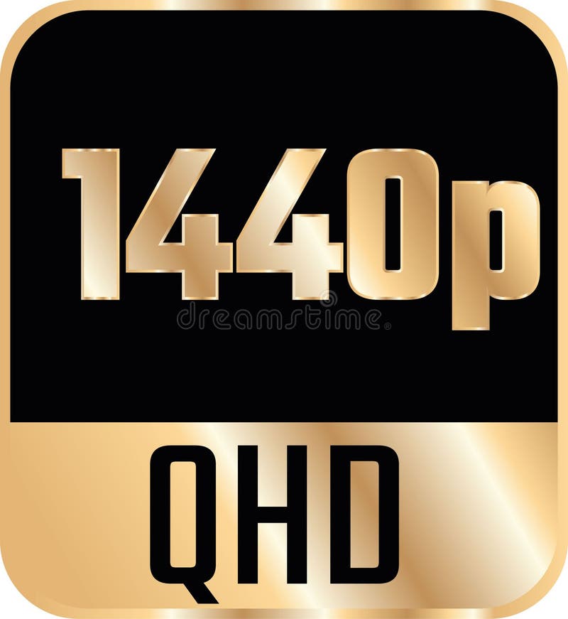 1440 Pixel Wide Video or Tv Screen Resolution Vector Icon Stock Vector ...