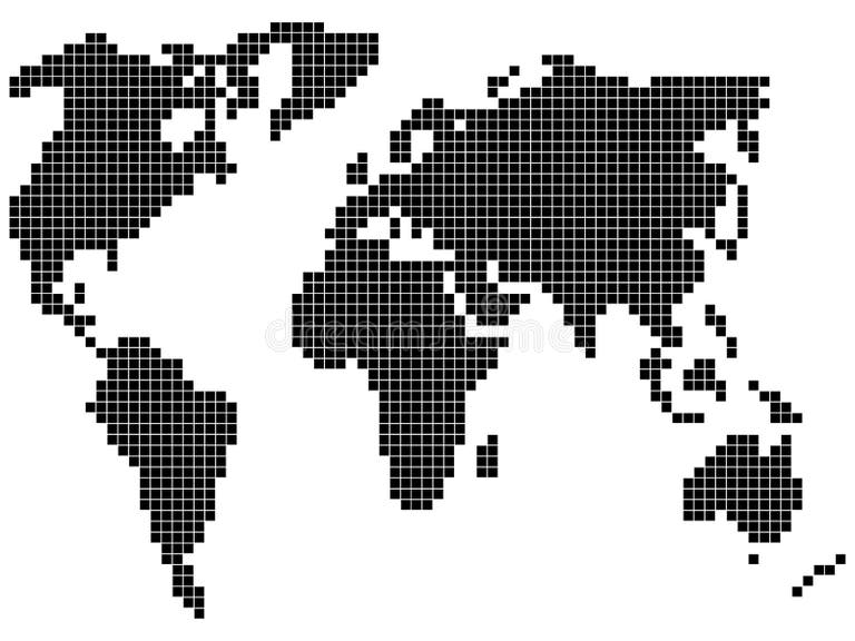 Pixelated World Map Stock Illustrations – 1,900 Pixelated World Map ...