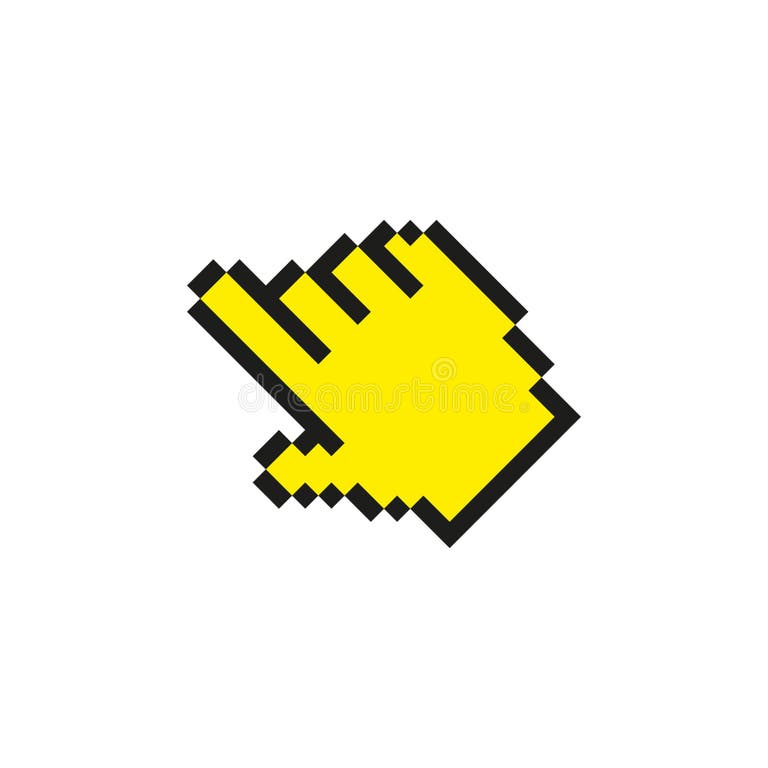 Pixel Hand Icon. Simple Vector Illustration Stock Vector - Illustration ...