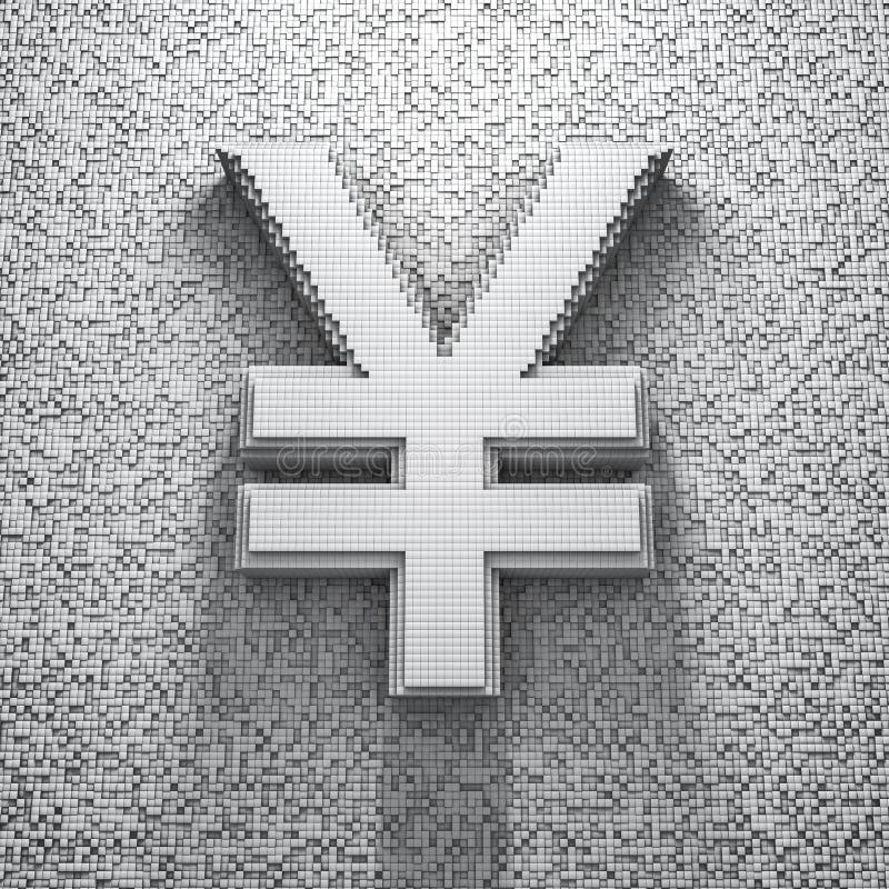 Pixel yen stock illustration. Illustration of currency - 32663830