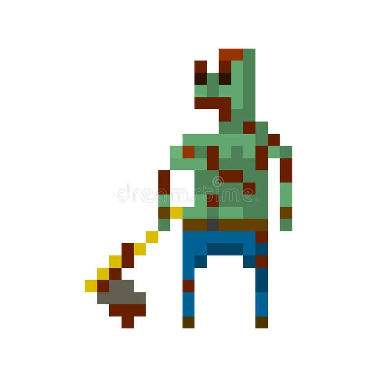 Pixel Zombie Stock Illustrations – 256 Pixel Zombie Stock Illustrations ...