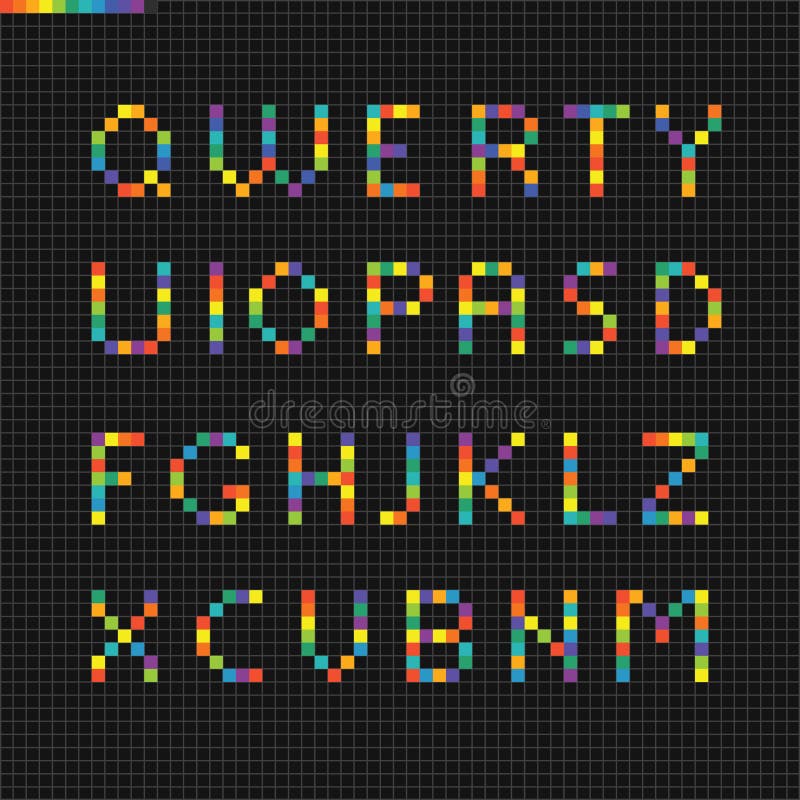 Color pixel style icons stock vector. Illustration of empty - 26615899