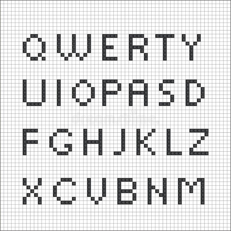 Pixelart Geometric Alphabet. Design Elements Stock Vector ...