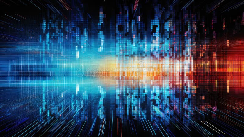 Pixelated Abstract Background Technology Stock Illustration ...