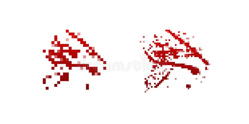 Pixelated Abstract Red Designs with Intriguing Shapes and Unique ...