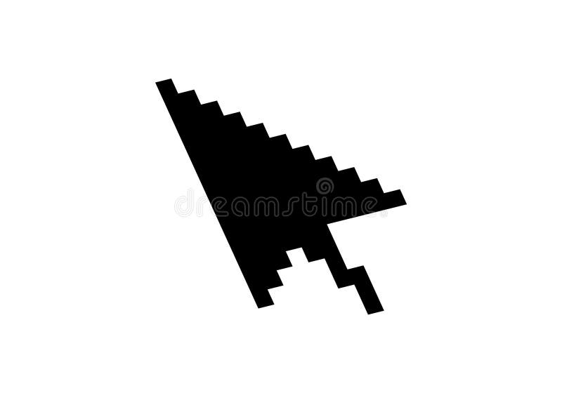 Pixelated Arrow Pointing Right in Bold Black Design Stock Vector ...