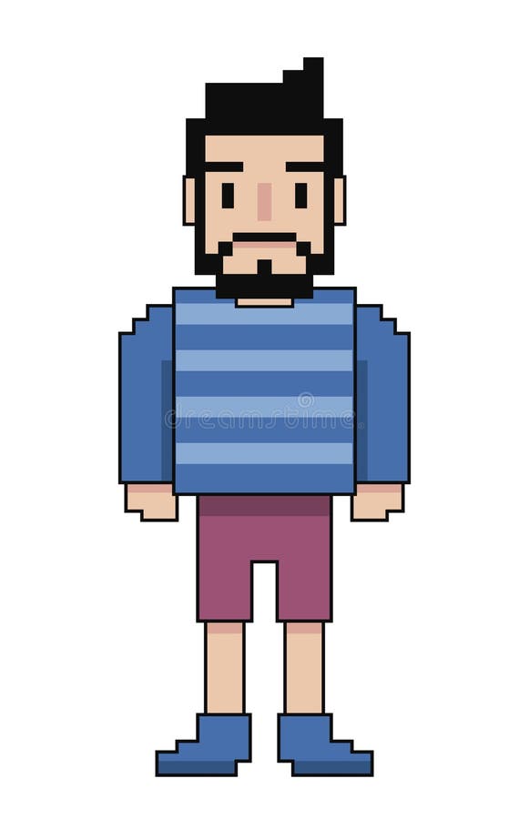 Pixel Bearded Man Stock Illustrations – 79 Pixel Bearded Man Stock ...