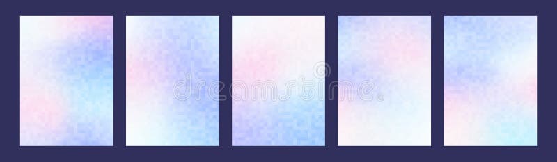 Set of Gradient Background with Pixel Texture. Y2K Card Design with ...