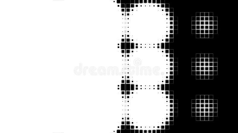 Pixelated Black and White Transition Mask Stock Footage - Video of ...