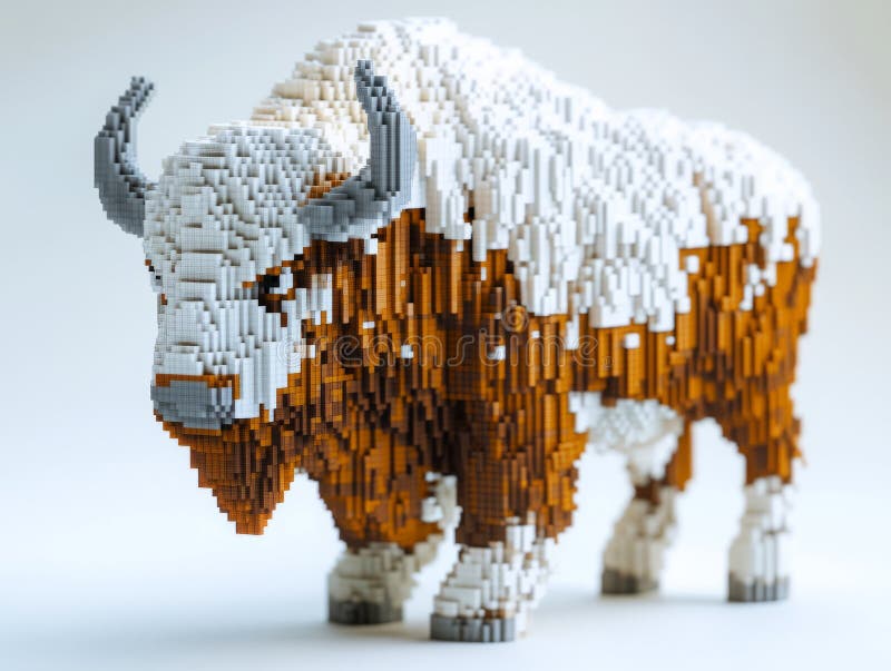 Pixelated Buffalo Sculpture Stock Photos - Free & Royalty-Free Stock ...