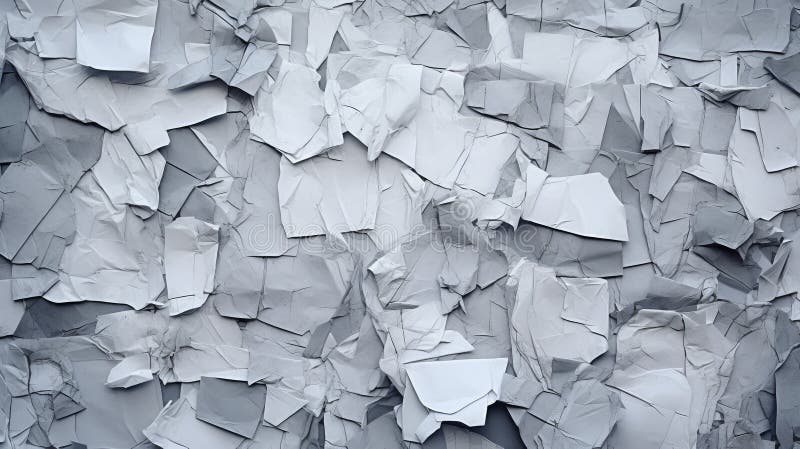 Pixelated Chaos: Crumpled Paper Texture Collage in Monochromatic ...