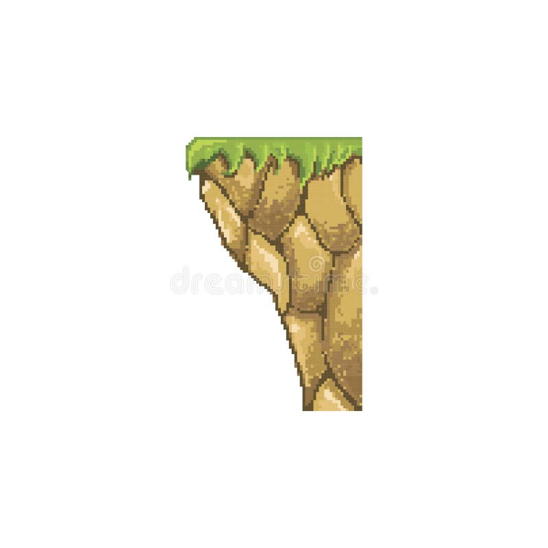 Pixelated Cliff. Vector Illustration Decorative Design Stock Vector ...