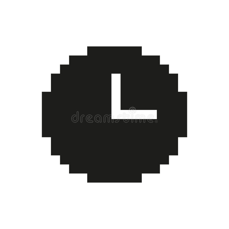 Pixelated Clock Icon. Time Management, Scheduling, and Punctuality ...