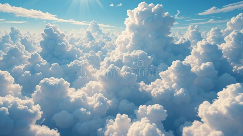 Pixelated Cloudscape - Retro 16-bit Sky Blue Digital Art Stock ...