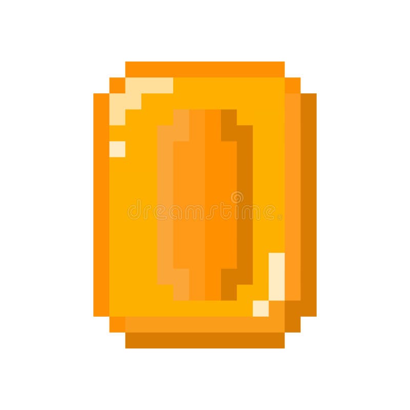Pixelated Coin Icon. Cute Coin Icon Isolated. Pixel Art Icon Stock ...