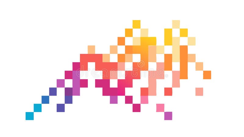 Pixelated Color Gradient Pattern, Digital Art, Vector Design Generative AI Stock Vector ...