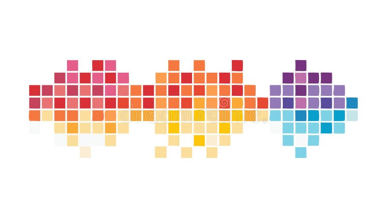 Pixelated Colorful Grid Pattern, Abstract Digital Background Texture ...