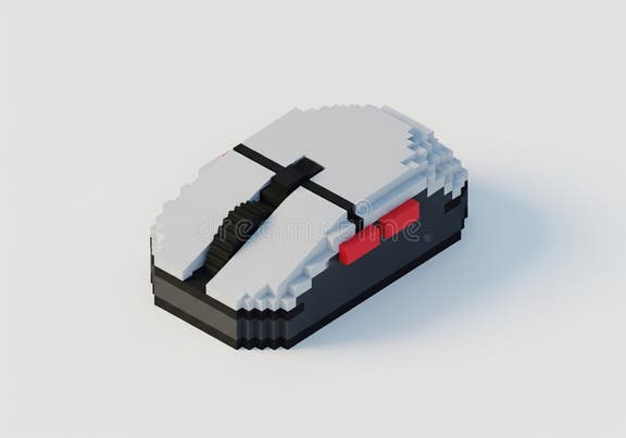 Pixelated Computer Mouse stock image. Image of graphic - 406966675