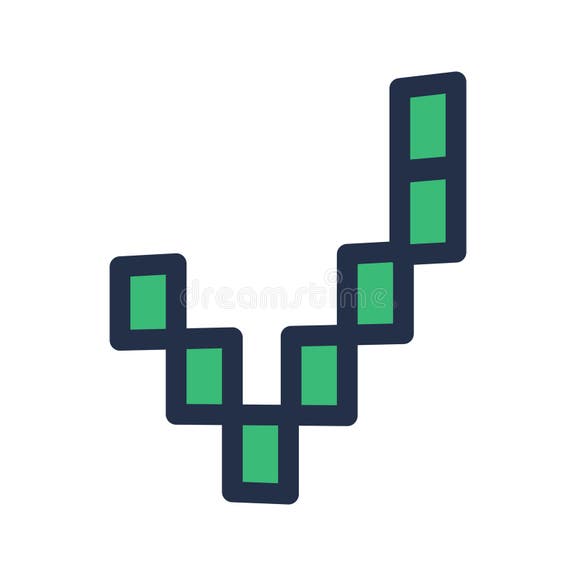 Pixelated Correct Vote Mark Green Pixel Check Mark Stock Vector ...