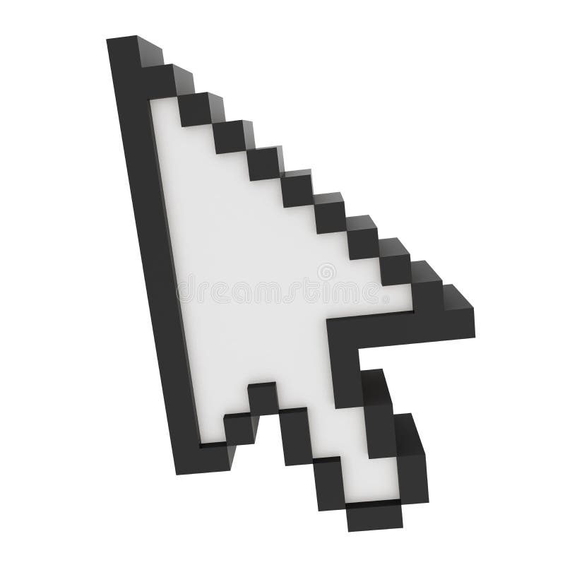 Pixelated cursor stock illustration. Illustration of choice - 137655335
