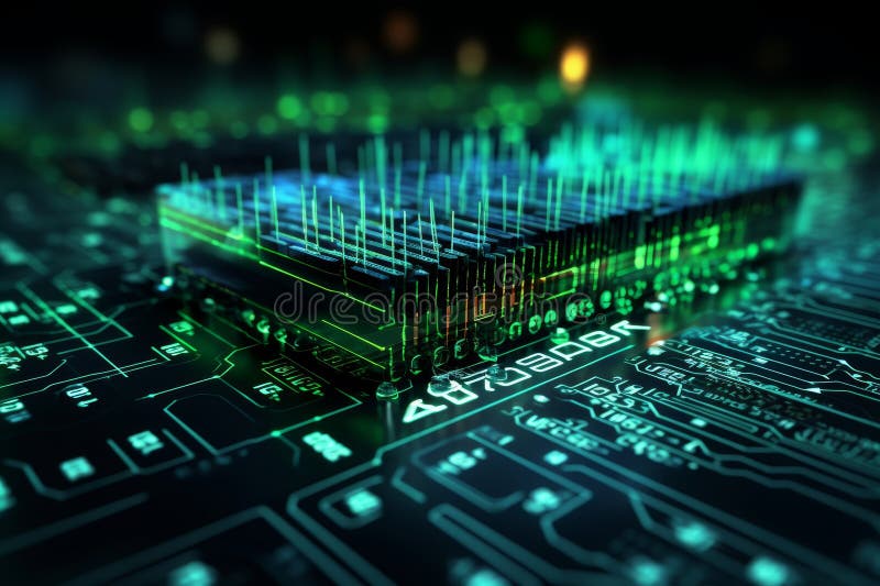 Pixelated Data Stream, Binary Code and Encryption Concept on Digital Interface with Glowing Dots ...