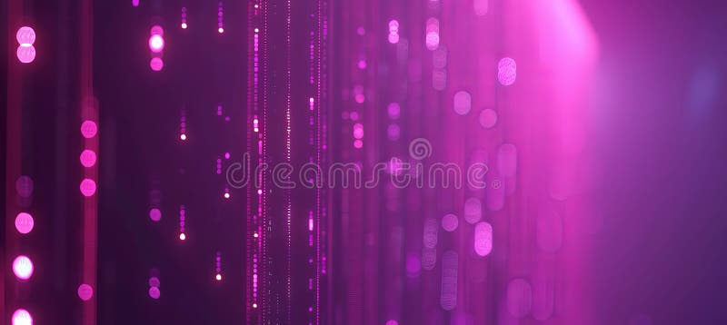 Pixelated Data Stream On Digital Interface With Glowing Dots Binary Code Encryption Concept