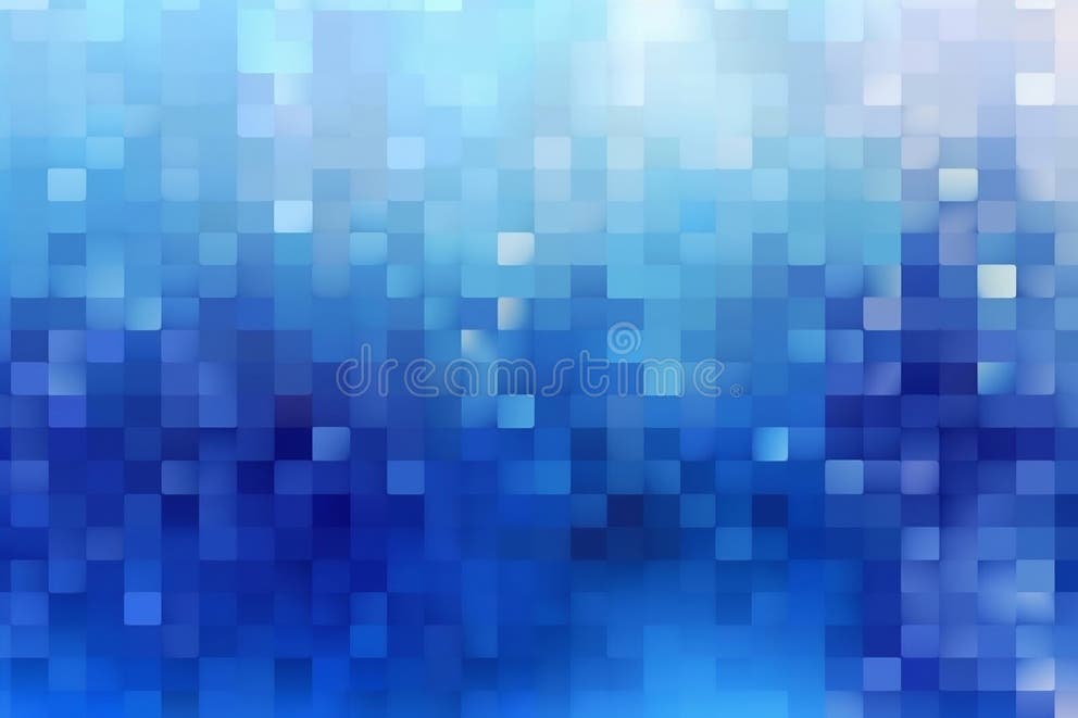 Pixelated Dreams Abstract Blue Gradient Texture Background. AI Stock ...