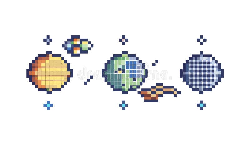 Pixelated Earth Digital World Technology Icon, Vector Design Generative ...