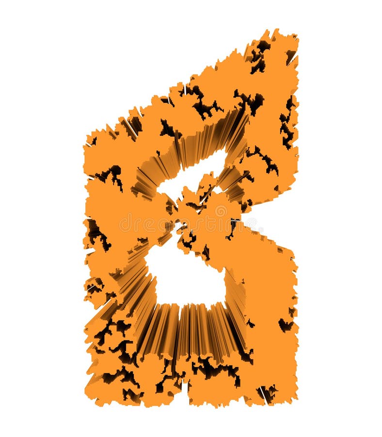 Pixelated Effect Letter.Rendered 3D Illustration. Stock Vector ...