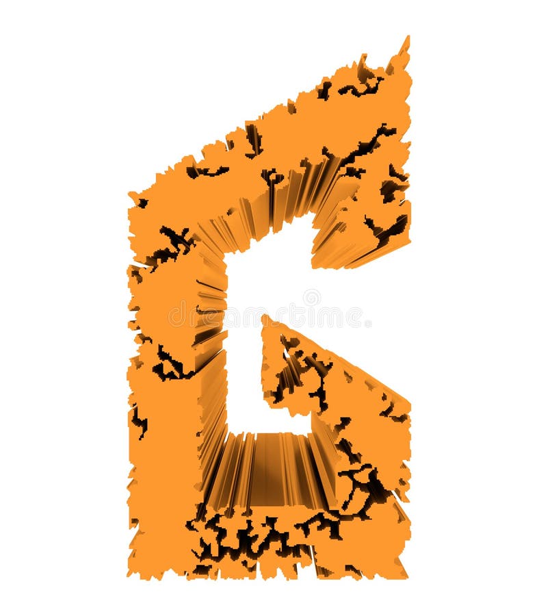 Pixelated Effect Letter.Rendered 3D Illustration. Stock Illustration ...