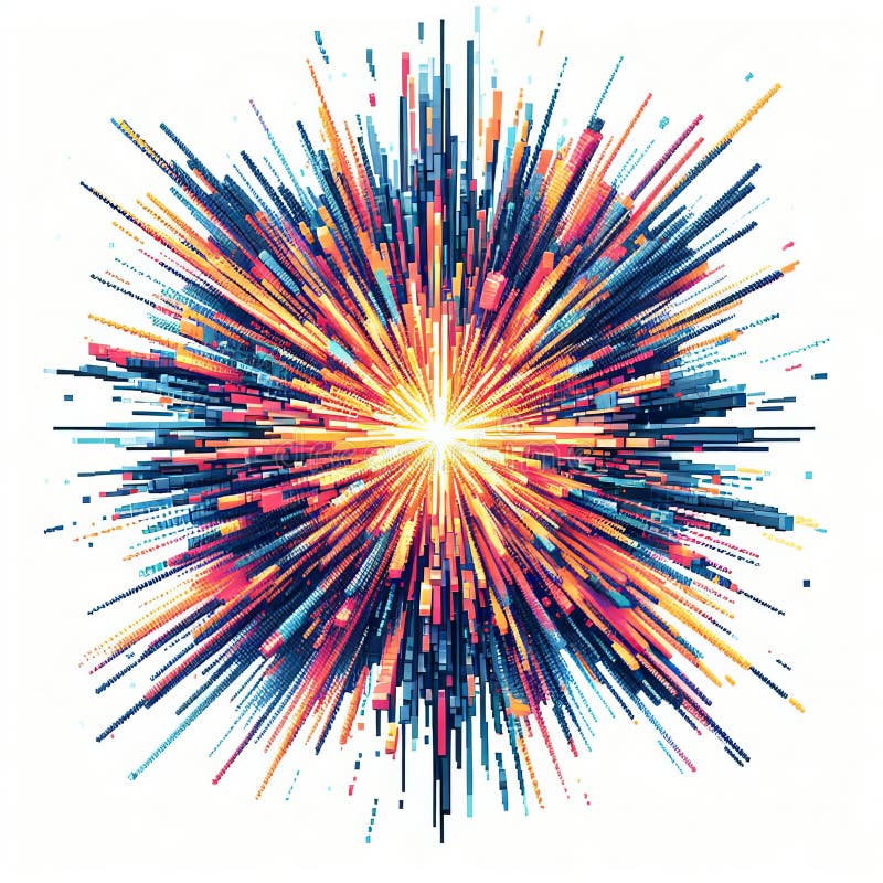 115 91. Pixelated Explosion Effect_ a Pixelated, Explo Stock ...